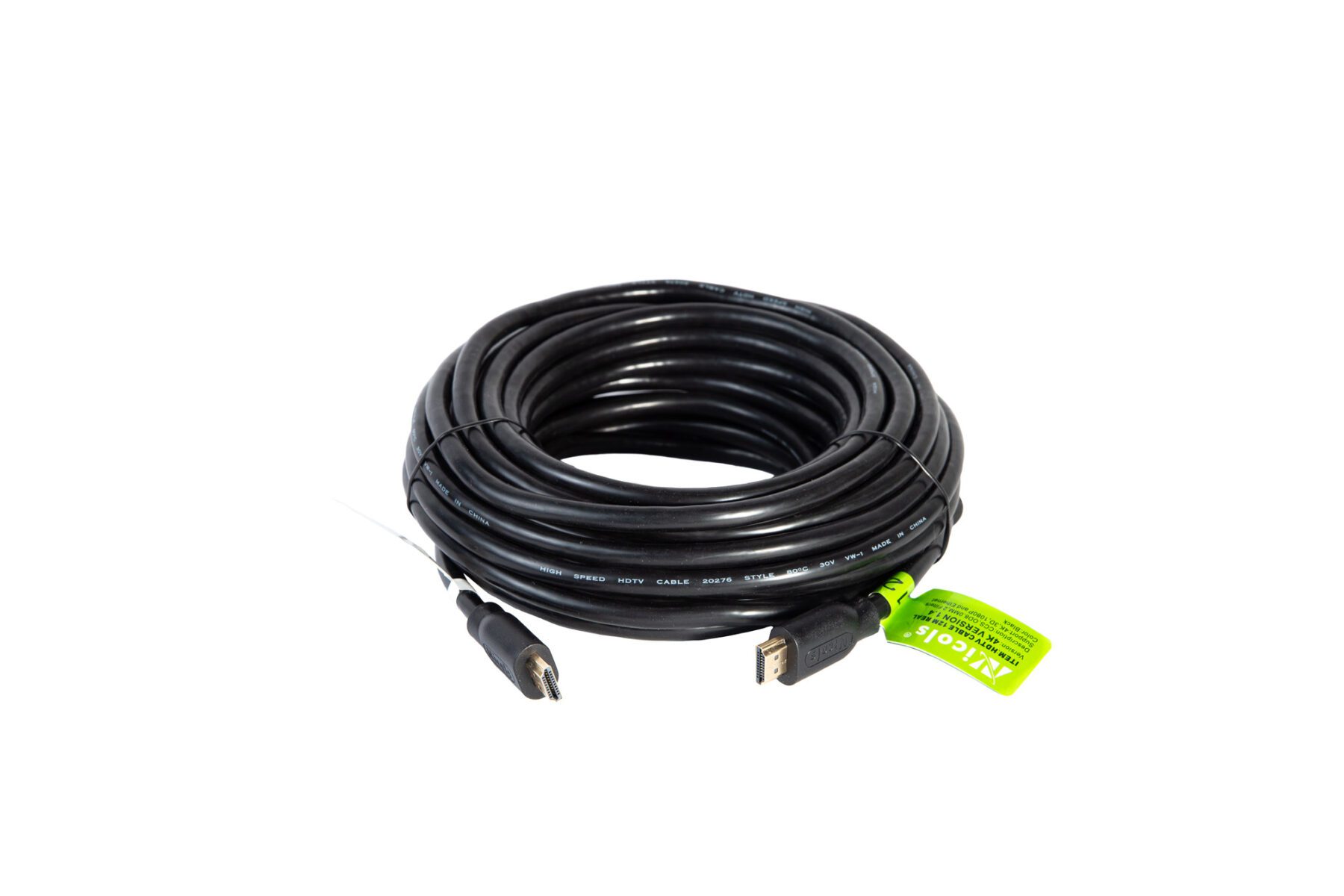 Cable HDMI 12M Encauchetado 4K Versión 1.4 - Nicols Colombia